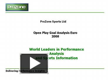 PPT – ProZone Sports Ltd PowerPoint presentation | free to view - id ...