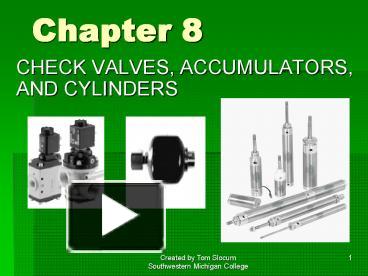 CHECK VALVES, ACCUMULATORS, AND CYLINDERS presentation | free to view