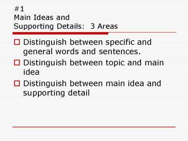 distinguish between specific and general words and sentence ...