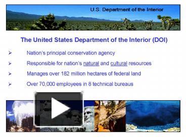 PPT – The United States Department of the Interior DOI PowerPoint ...