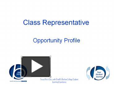 Class Representative presentation | free to view
