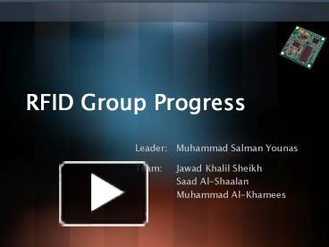 PPT – RFID Group Progress PowerPoint presentation | free to download ...