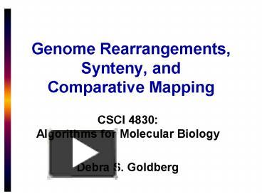 PPT – Genome Rearrangements, Synteny, and Comparative Mapping ...