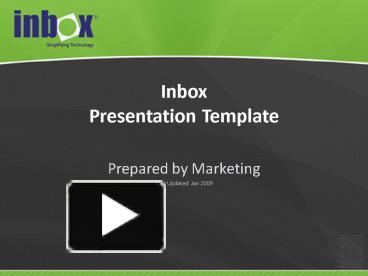Inbox Presentation Template presentation | free to view