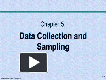Data Collection and Sampling presentation | free to download