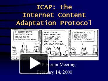 ICAP: the Internet Content Adaptation Protocol presentation | free to view
