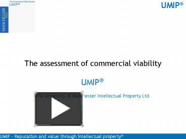 The assessment of commercial viability presentation | free to view