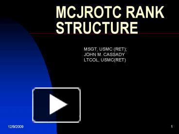PPT – MCJROTC RANK STRUCTURE PowerPoint presentation | free to view ...