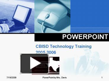 CBISD Technology Training presentation | free to view