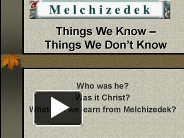 Things We Know presentation | free to download