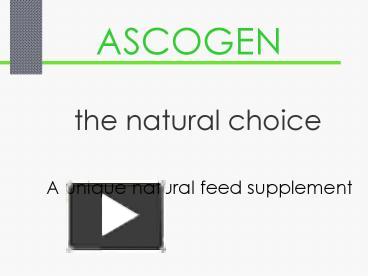 ASCOGEN presentation | free to view