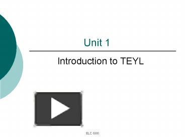 Introduction to TEYL presentation | free to view