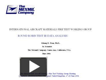 PPT – FAA Round Robin III Analysis PowerPoint presentation | free to ...