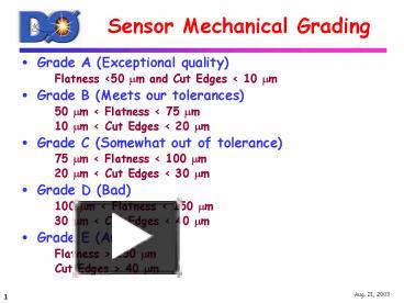 PPT – Sensor Mechanical Grading PowerPoint presentation | free to ...
