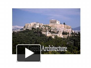 PPT – Greek Architecture PowerPoint presentation | free to view - id ...