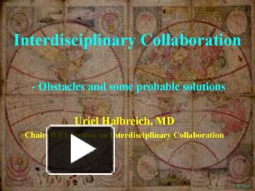 Interdisciplinary Collaboration presentation | free to view