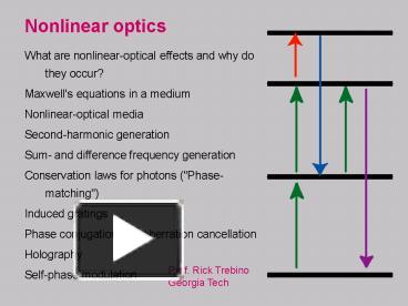 PPT – Nonlinear optics PowerPoint presentation | free to view - id ...
