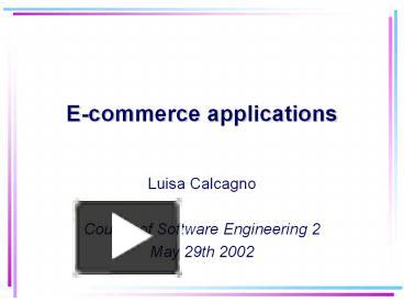 PPT – E-commerce applications PowerPoint presentation | free to ...