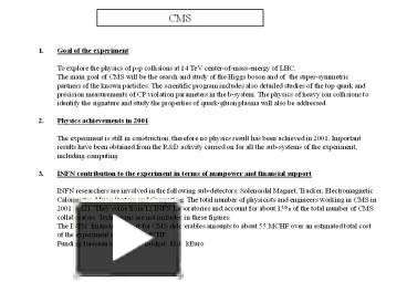 CMS presentation | free to download