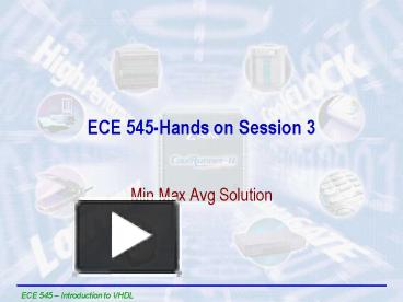PPT – ECE 545Hands on Session 3 PowerPoint presentation | free to view ...