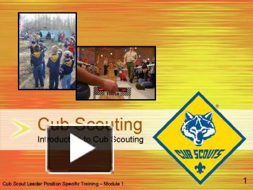 Cub Scouting presentation | free to view