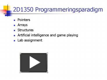 PPT – 2D1350 Programmeringsparadigm PowerPoint presentation | free to ...