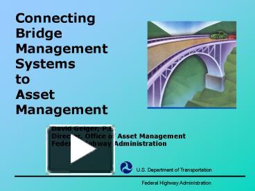 Connecting Bridge Management Systems presentation | free to view