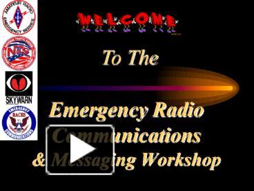 Emergency Radio Communications presentation | free to view