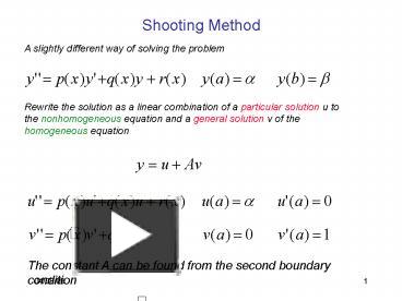 Shooting Method presentation | free to view