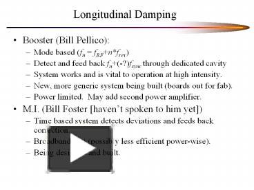 PPT – Longitudinal Damping PowerPoint presentation | free to download ...