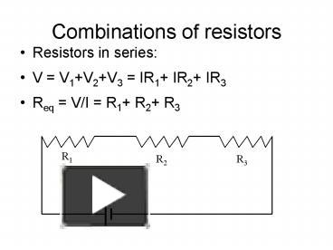 Combinations of resistors presentation | free to view