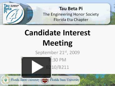Candidate Interest Meeting presentation | free to download