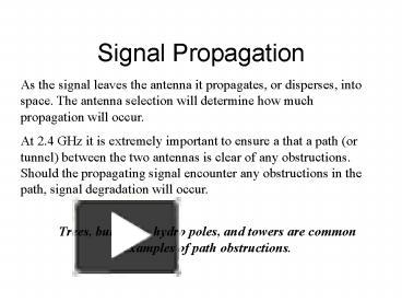 PPT – Signal Propagation PowerPoint presentation | free to view - id ...