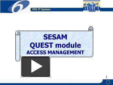 PPT – SESAM PowerPoint presentation | free to download - id: 1bec85-NmMwY