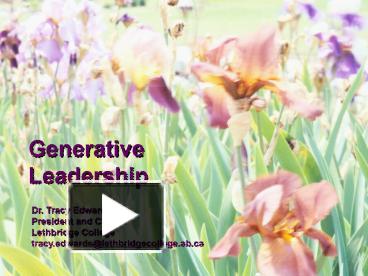 PPT – Generative Leadership PowerPoint presentation | free to view - id ...