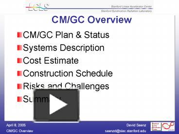 PPT – CM/GC Overview PowerPoint presentation | free to download - id ...