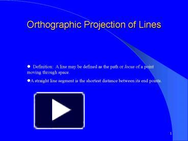 Orthographic Projection of Lines presentation | free to view