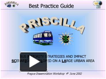 BUS PRIORITY STRATEGIES AND IMPACT SCENARIOS DEVELOPED ON A LARGE URBAN ...