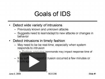 PPT – Goals of IDS PowerPoint presentation | free to download - id ...