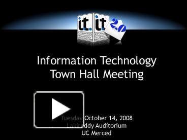 PPT – Information Technology PowerPoint presentation | free to view ...