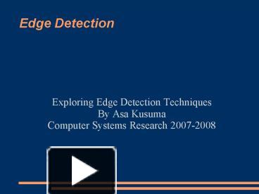 Edge Detection presentation | free to download