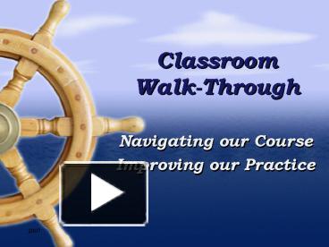 Classroom WalkThrough presentation | free to view