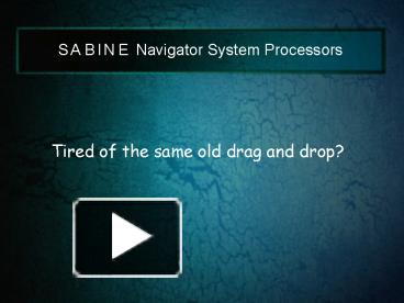 SABINE Navigator System Processors presentation | free to view