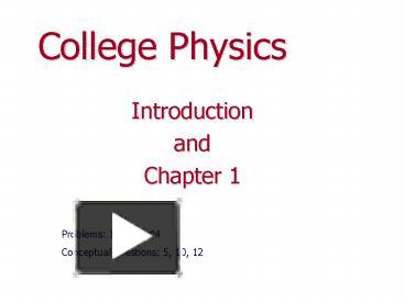 PPT – College Physics PowerPoint presentation | free to view - id ...