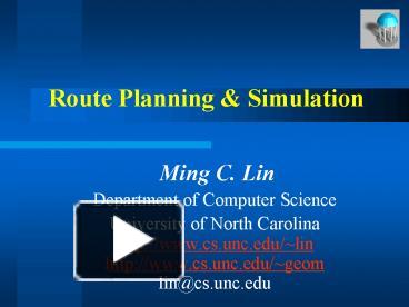 Route Planning presentation | free to download
