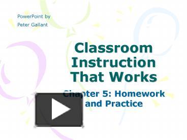Classroom Instruction That Works presentation | free to view