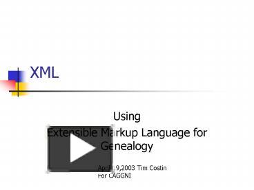 XML presentation | free to view