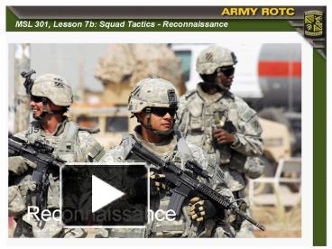 Reconnaissance presentation | free to view