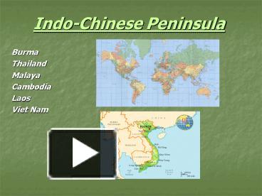 PPT – IndoChinese Peninsula PowerPoint presentation | free to view - id ...