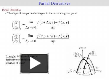 Partial Derivatives presentation | free to view